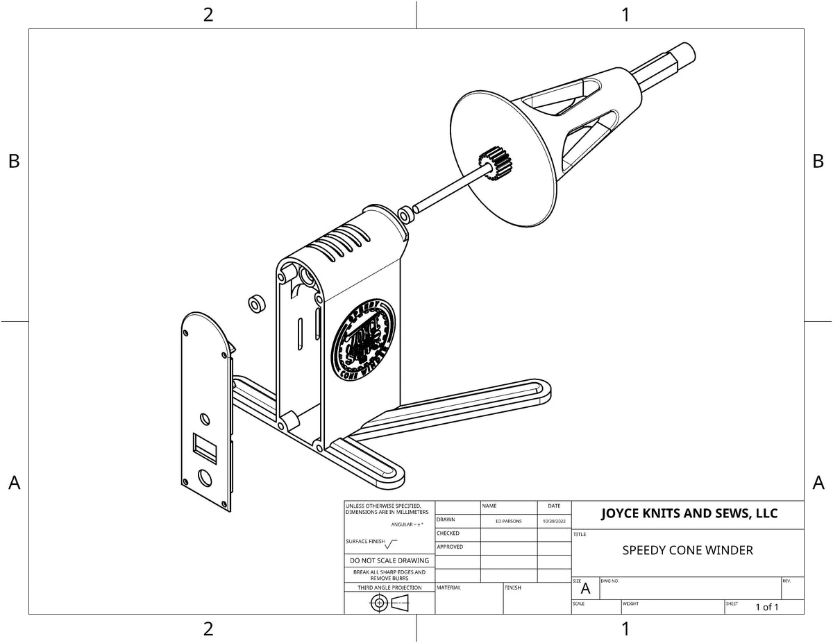 Designing the Speedy Cone Winder™ – Joyce Knits And Sews LLC